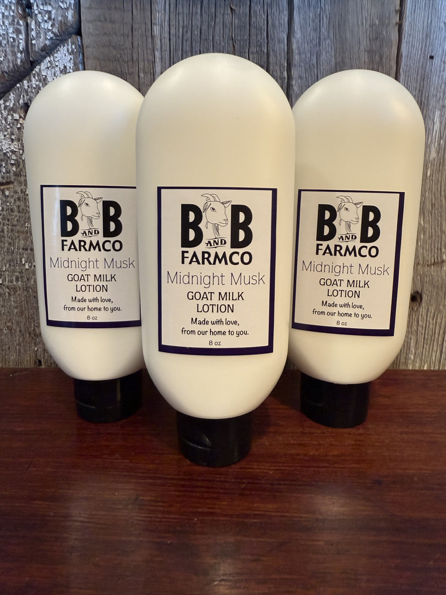 Midnight Musk Goat Milk Lotion - 8 oz – B and B Farmco